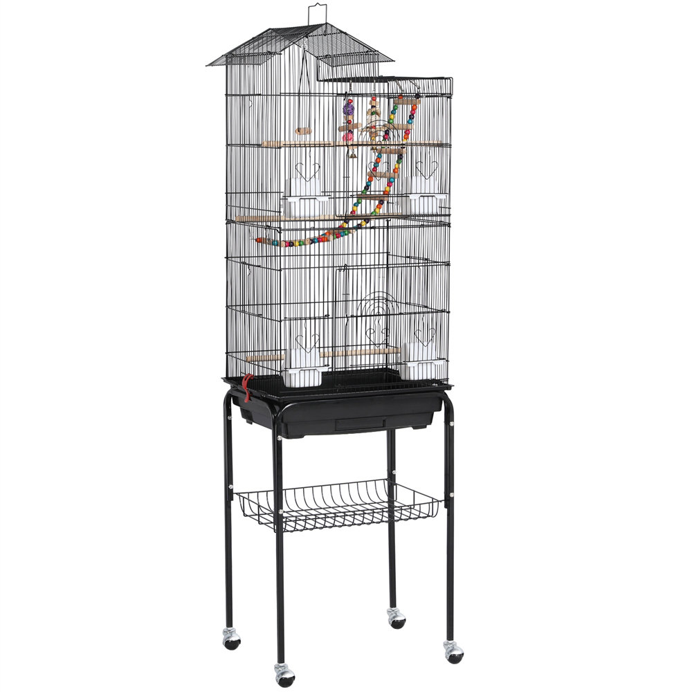 Tucker Murphy Pet™ Furr 62.4'' Iron Pointed Top Floor Bird Cage with ...