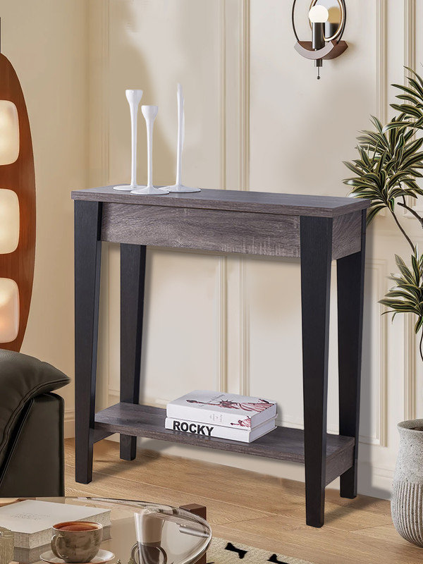 Gracie Oaks Wooden Console Table with Hidden Drawer，Stylist Side Table ...