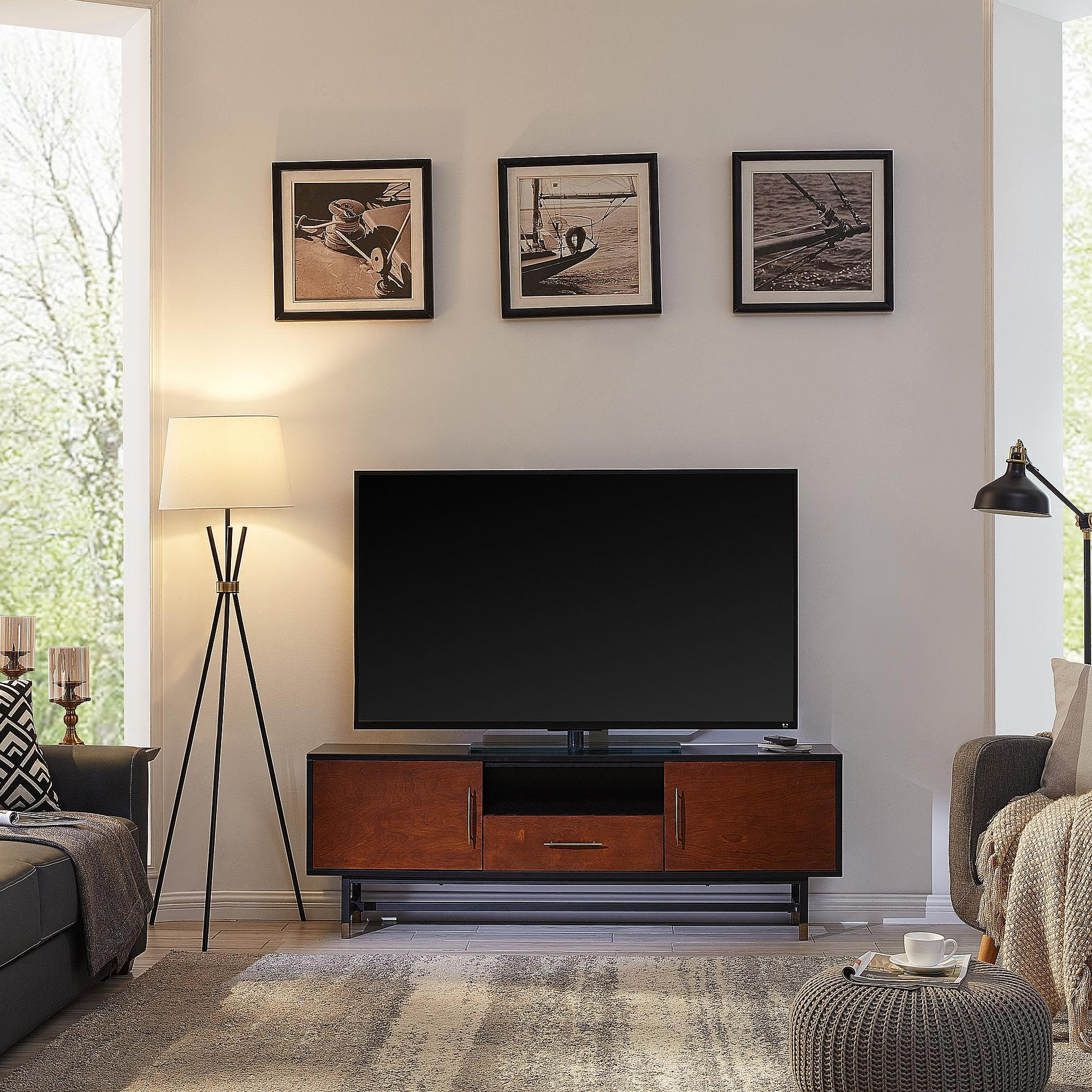 George Oliver Blynn Midcentury Modern Media Console | Wayfair
