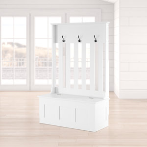 Red Barrel Studio® Aprameya Hall Tree 42'' Wide with Bench & Reviews ...