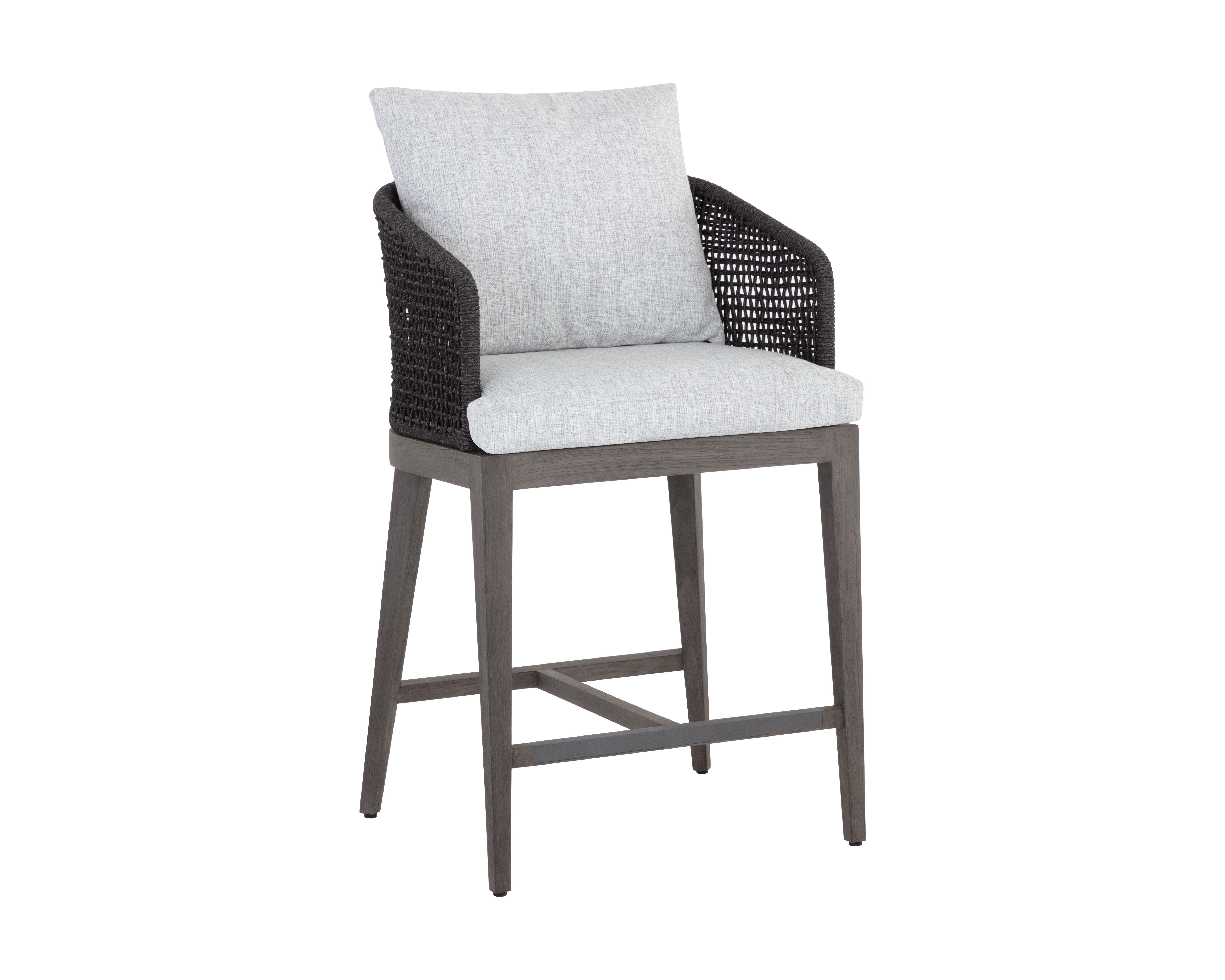 SUNPAN Capri Counter Stool - Smoke Gray - Copacabana Marble | Perigold