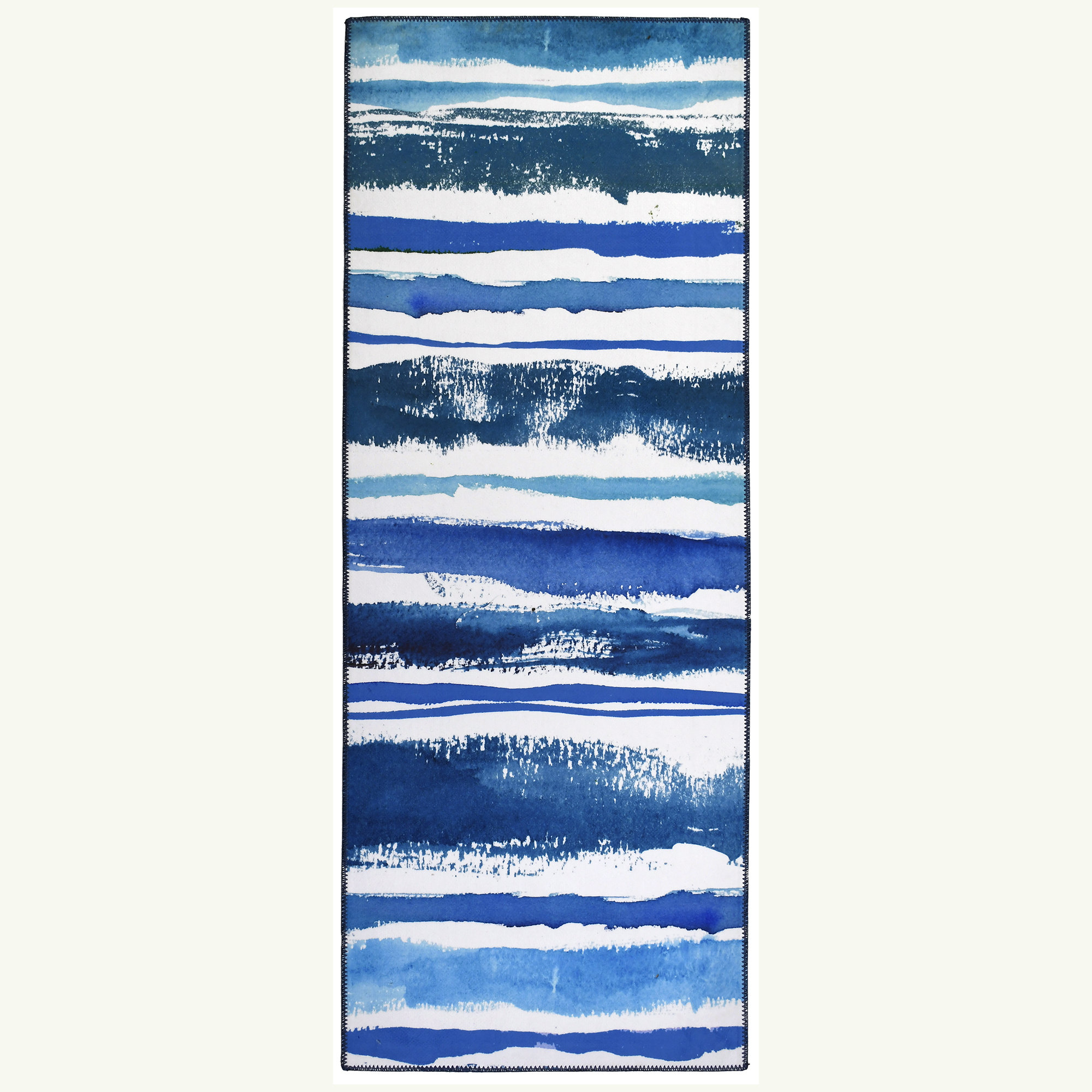 Breakwater Bay Wadley Abstract Hand Hooked Blue/White Area Rug ...