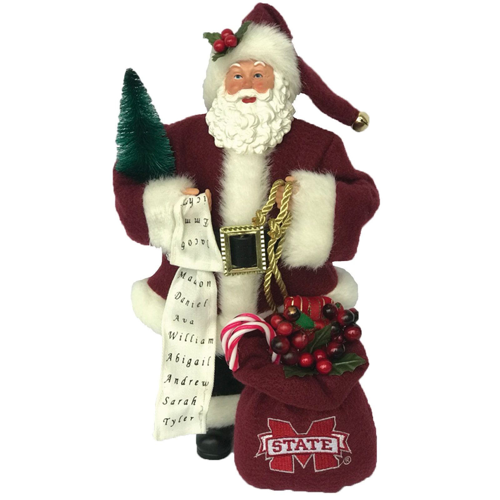 The Holiday Aisle® 12" Mississippi State Santa | Wayfair