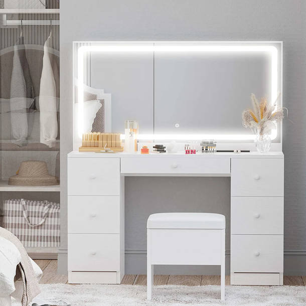 Edrosie Inc Large Makeup Vanity | Wayfair