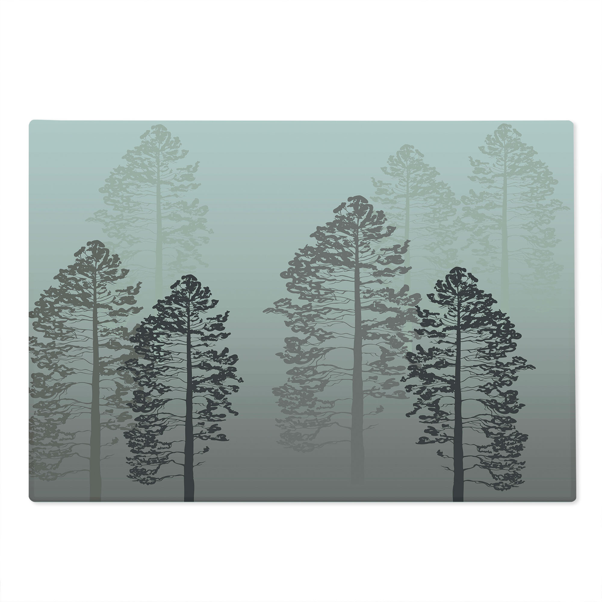 Ambesonne Country Cutting Board Large Size Wild Pine Forest Themed Pale ...
