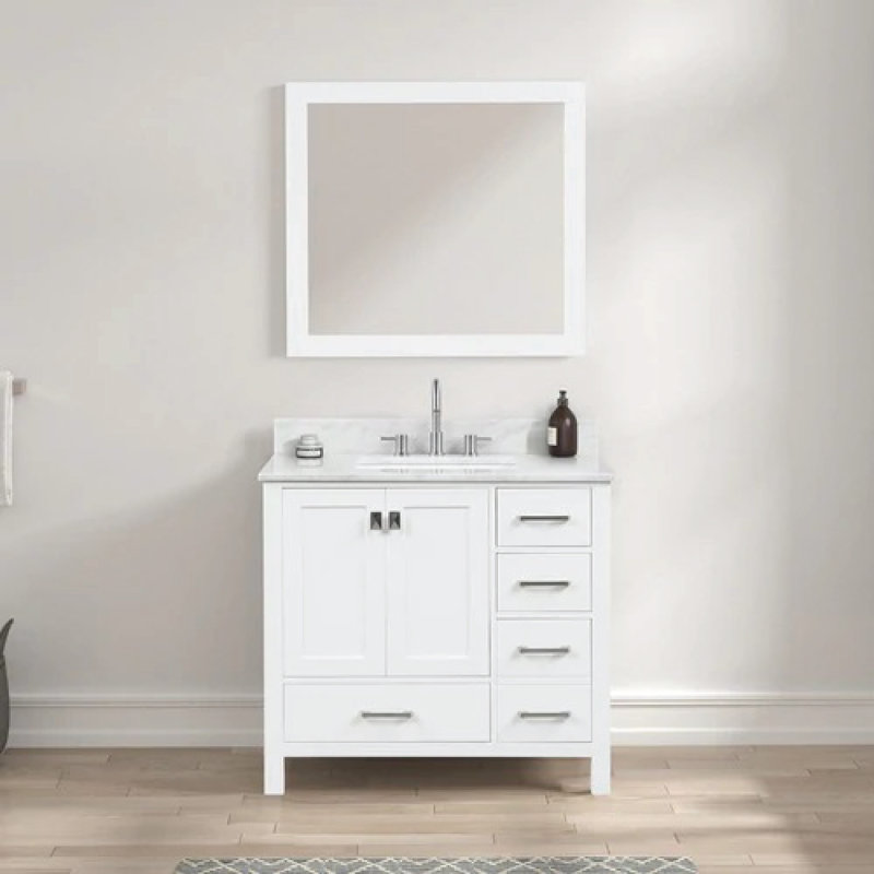 Blossom 36'' Single Bathroom Vanity Base Only in Matte White - Wayfair ...