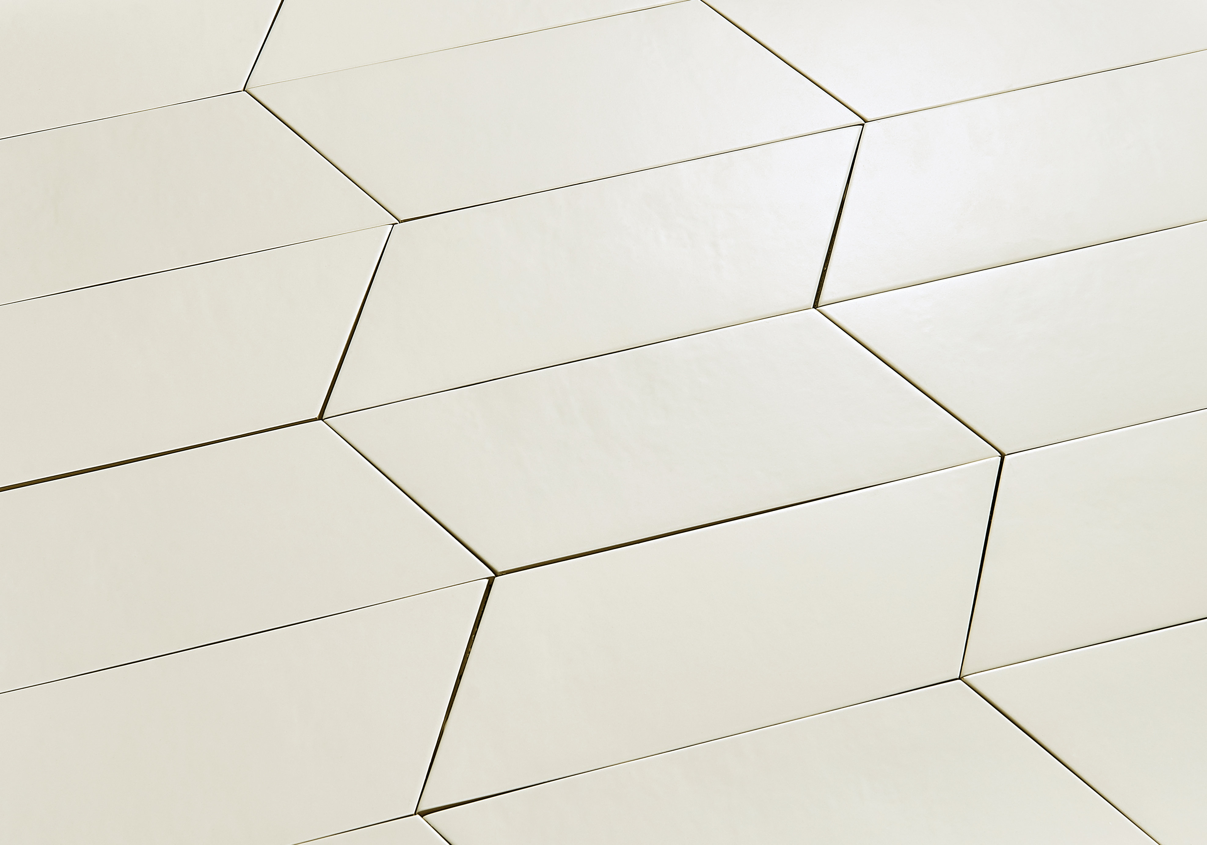 Walkon Tile Cement Series 4" x 10" Left Chevron Porcelain Tile | Wayfair