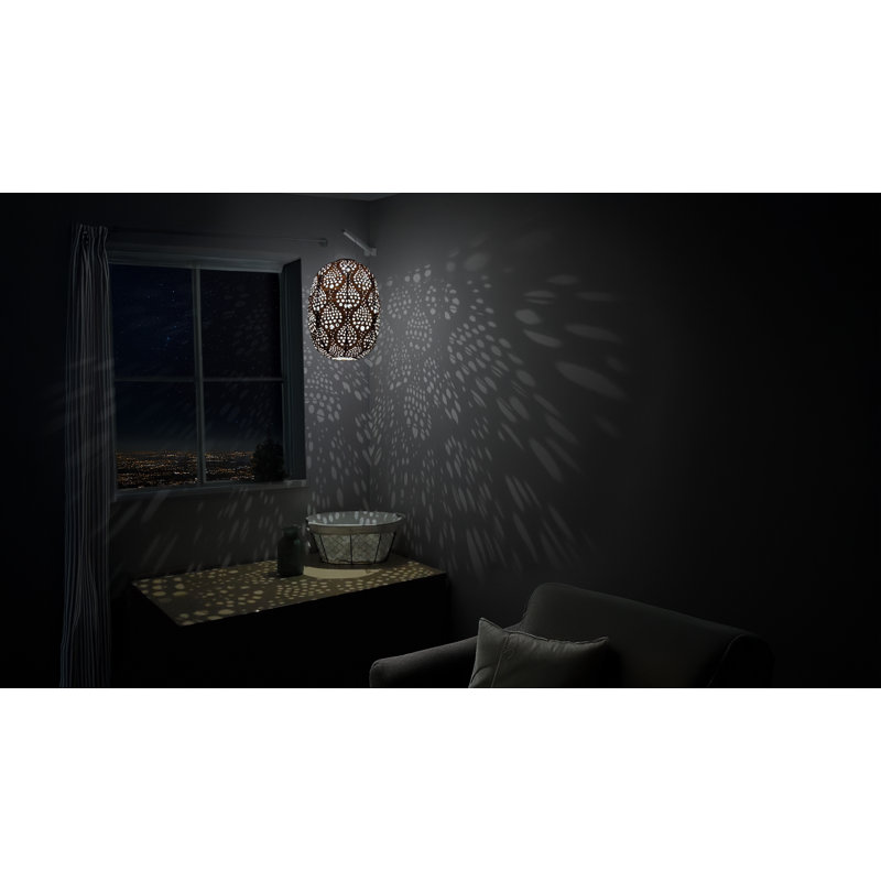 Trinx Stella Luxe Barrel Dewdrop Copper Led Lantern (battery Powered ...