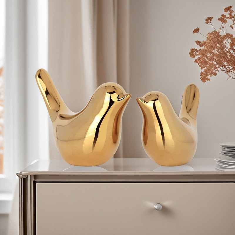 Mercer41 Gold Small Animal Statues 2 Pcs - Wayfair Canada