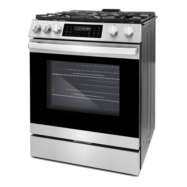 Cosmo 30 in. Lumin Collection 6.1 cu. ft. Gas Range with 5 Burners ...