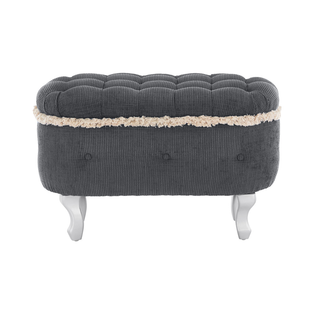 House of Hampton® 29.5'' Storage Benches, End of Bed Bench with Button ...