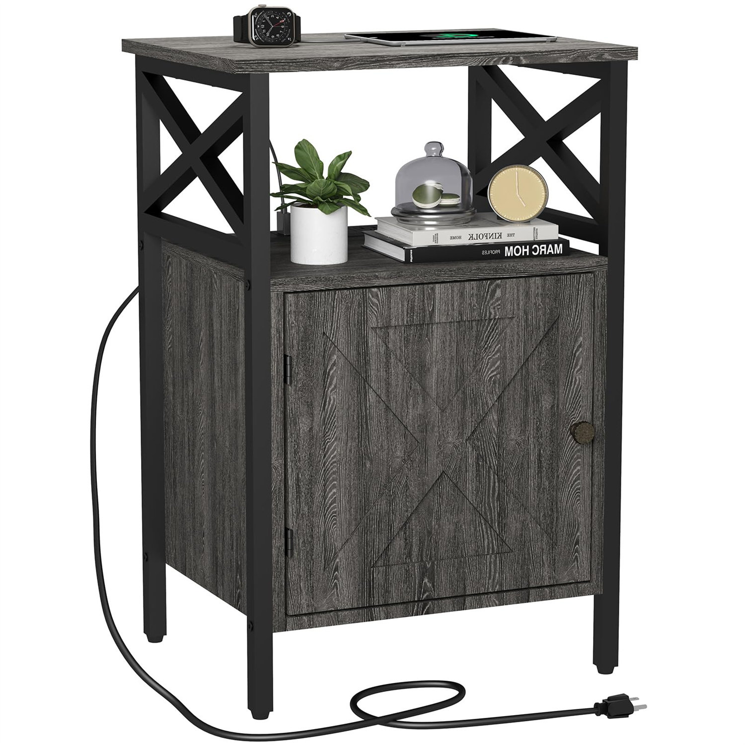 Red Barrel Studio® Modern Charging End Table - Side Table with USB ...