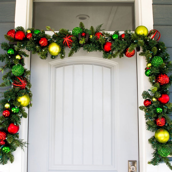 The Holiday Aisle® 9 ft. Artificial Christmas Garland with Lights ...