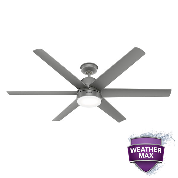 Hunter Fan 60" Skysail 6 - Blade Wet Rated Ceiling Fan With Lights ...