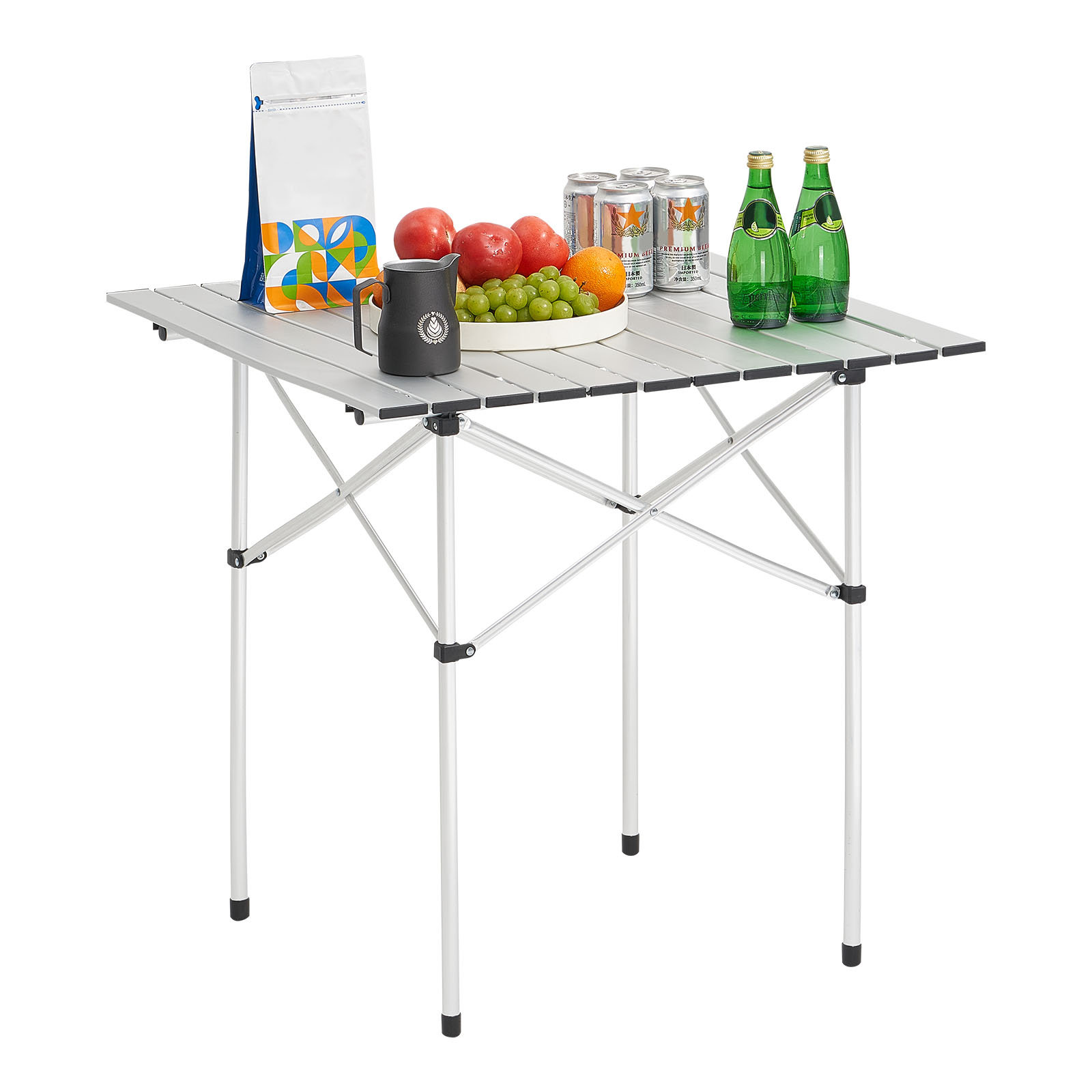 VEVOR Folding Portable Camping Table Aluminum Outdoor Picnic Roll up ...