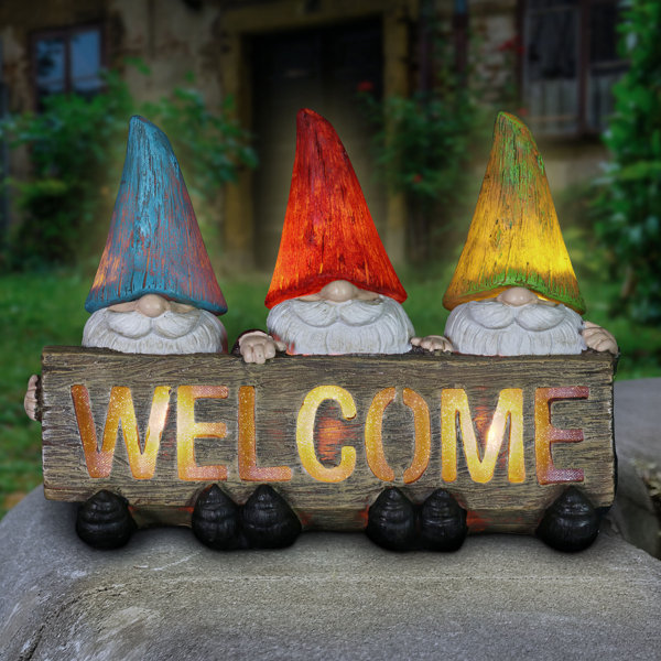 Interchangeable-welcome-sign-gnome | Wayfair