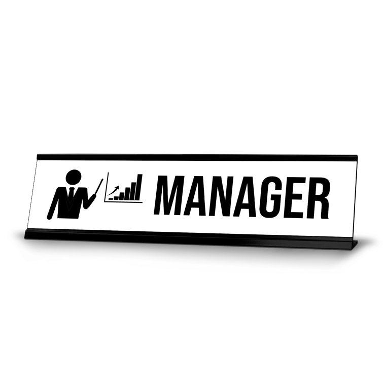 Signs ByLITA Manager Desk Sign | Wayfair