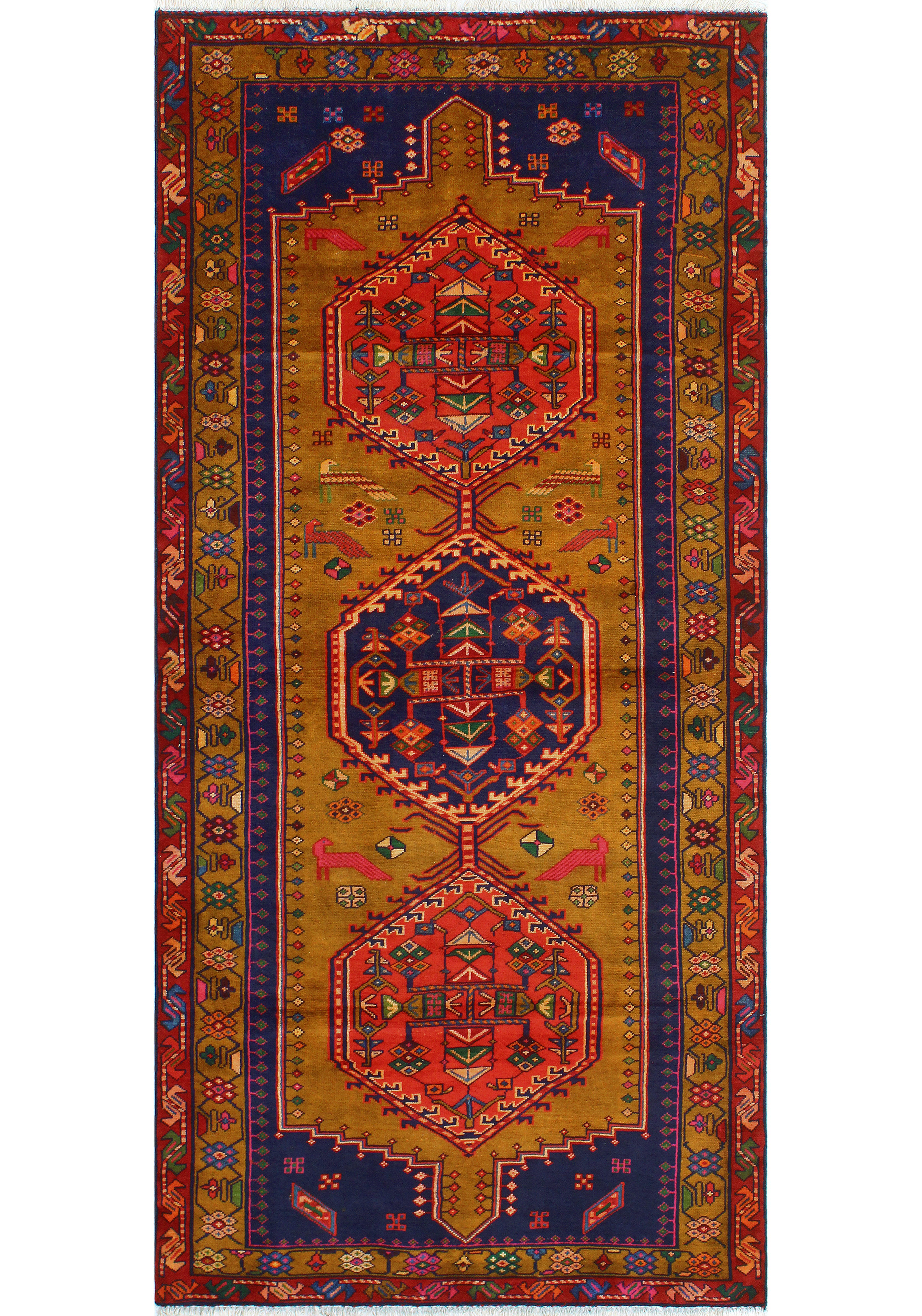 Isabelline Khylar Distressed Arlen Gold Runner | Wayfair
