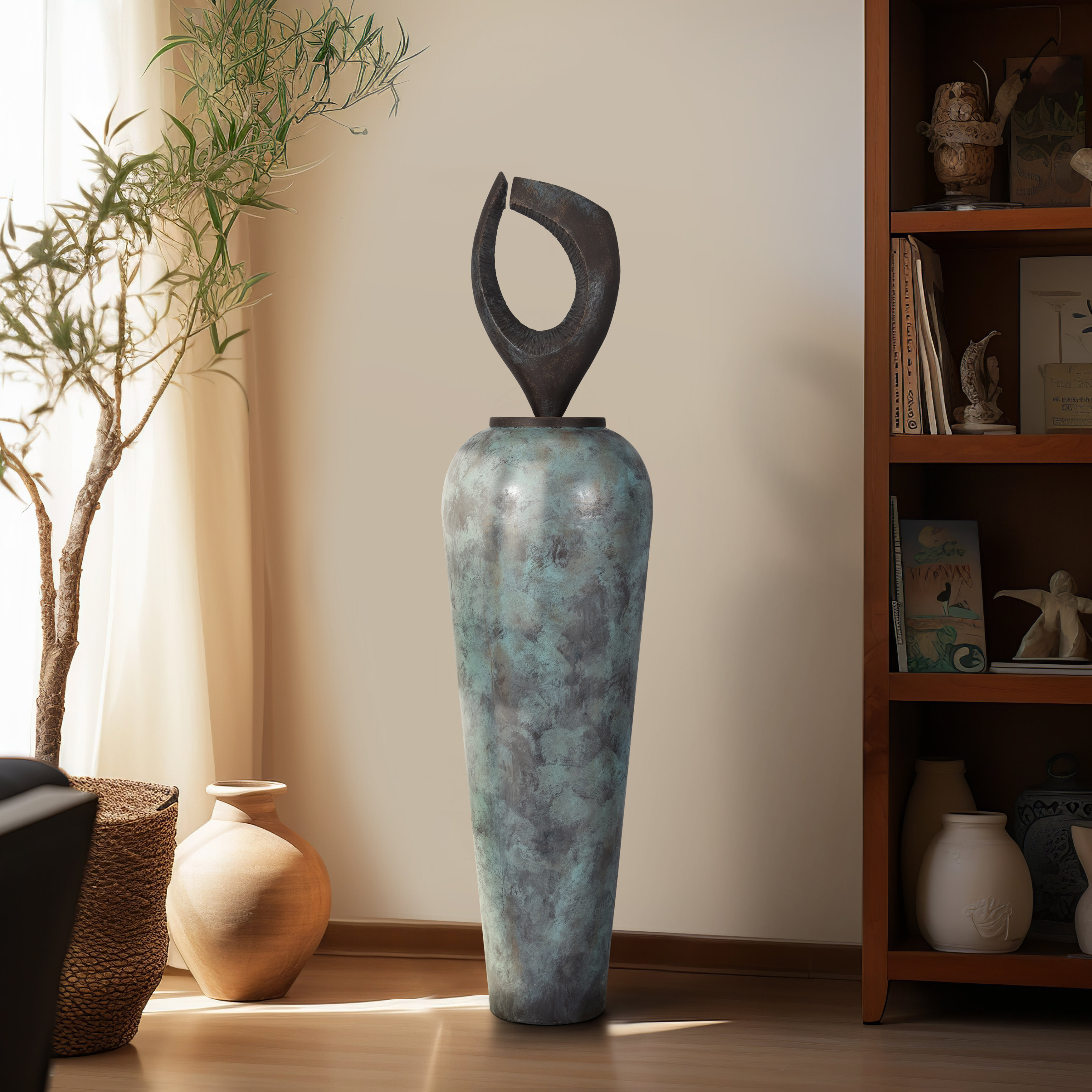 Orren Ellis Raynetta Modern Aluminum & Iron Decorative Vase - Sleek ...