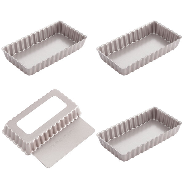 CHEFMADE 2x4 Inch Mini Rectangle Tart Pan Set 4Pcs | Wayfair