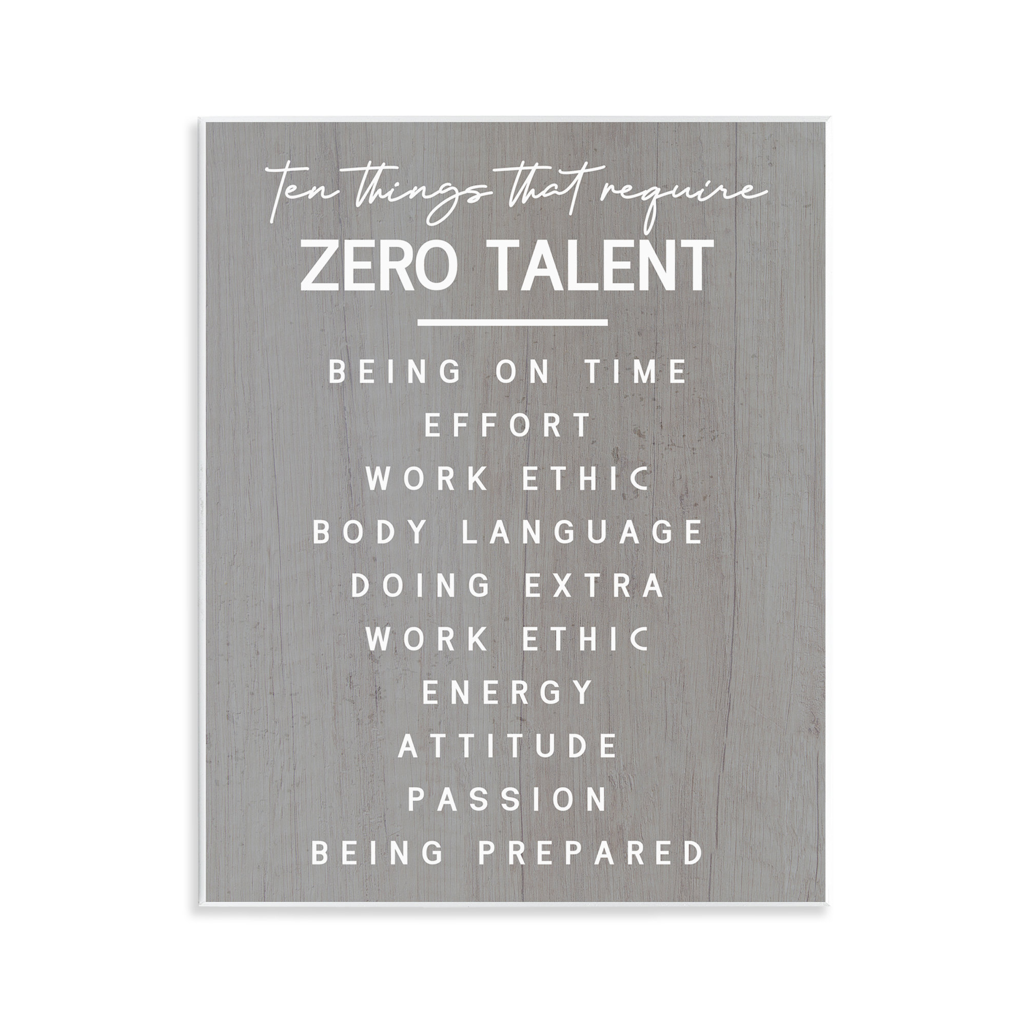Winston Porter Motivational Zero Talent Wall Plaque Art by Daphne ...