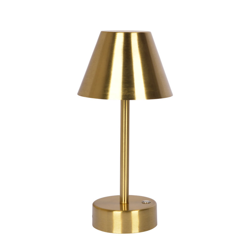 Mercer41 Revel Gold Brass Chargeable USB Desk Lamp with Touch Switch ...