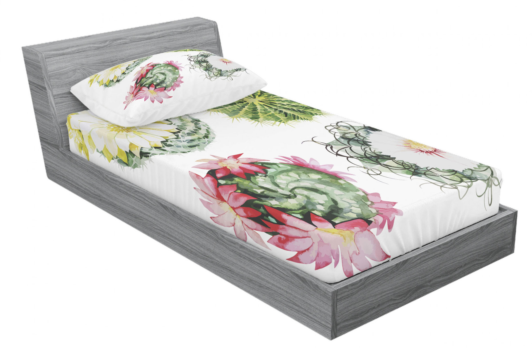 Ambesonne Mexican Hot Desert Cactus Flower Sheet Set | Wayfair