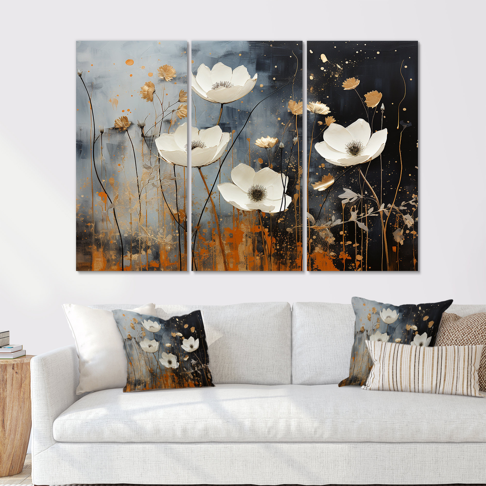 Red Barrel Studio® Gilded Garden Blooming Meadows - Flower Wall Art Set ...