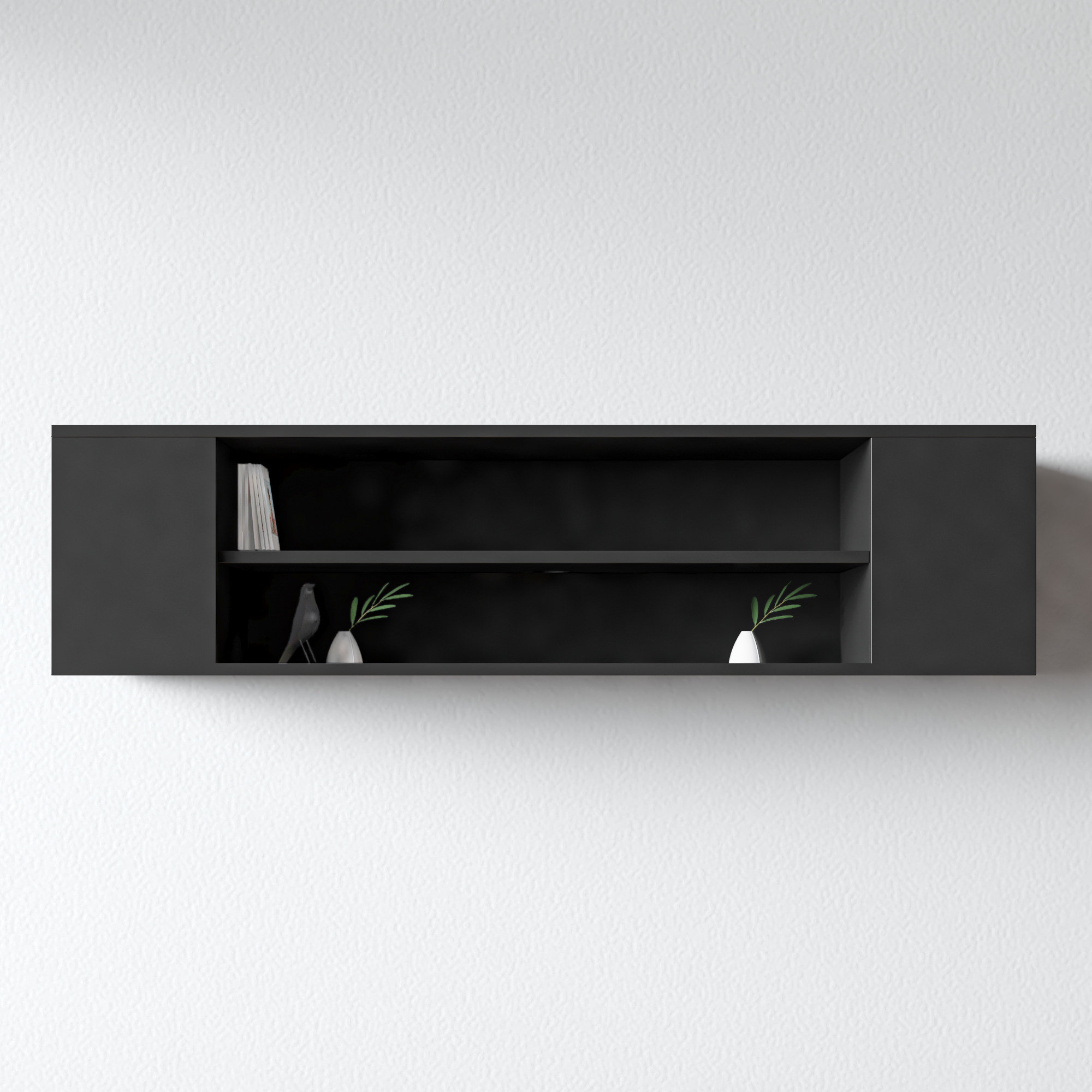 Latitude Run® Ayaniah 3 Piece Square Floating Shelf with Adjustable ...