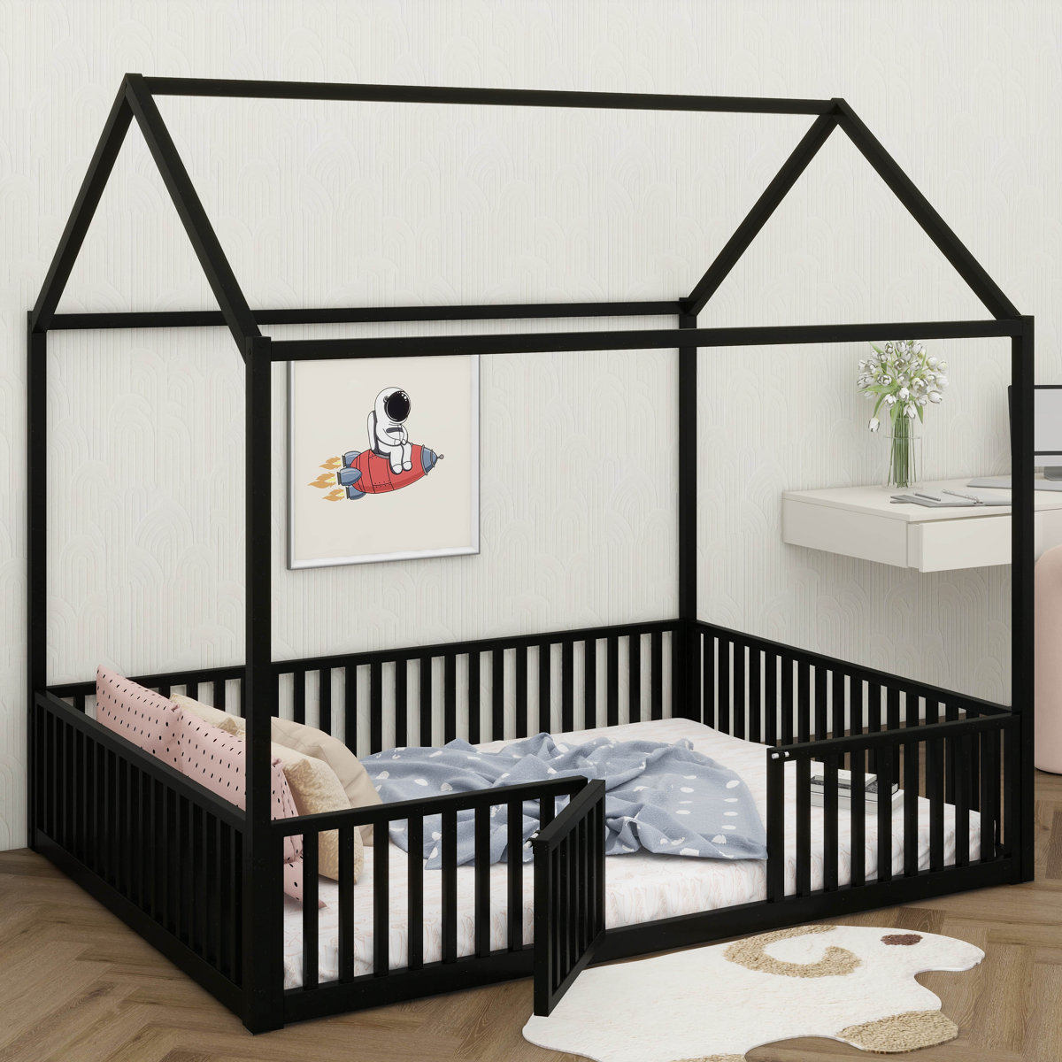 Harper Orchard Keisha Metal Slat Bed | Wayfair