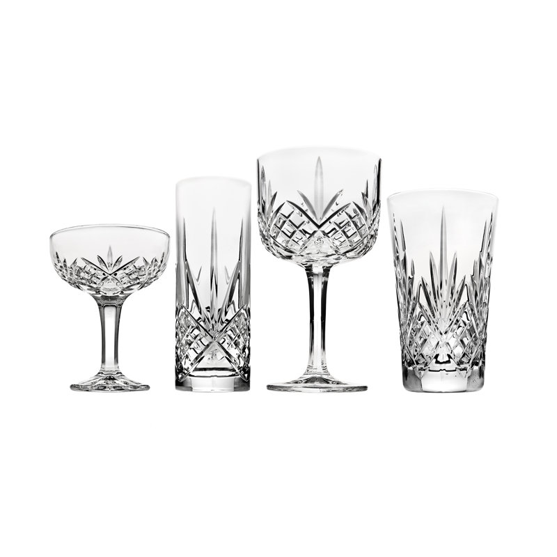 Godinger Silver Art Co Dublin Crystal 8 Piece Mixology Glass Set ...