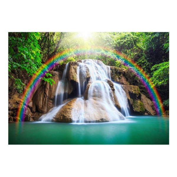East Urban Home Peel & Stick Nature Wall Mural - Waterfall Of Fulfilled ...