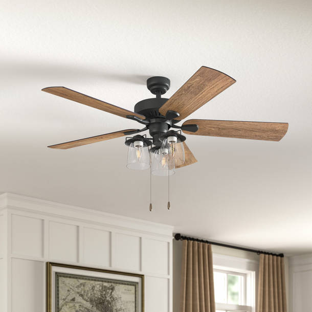 Red Barrel Studio® Baldy 52'' Ceiling Fan with Light Kit & Reviews ...