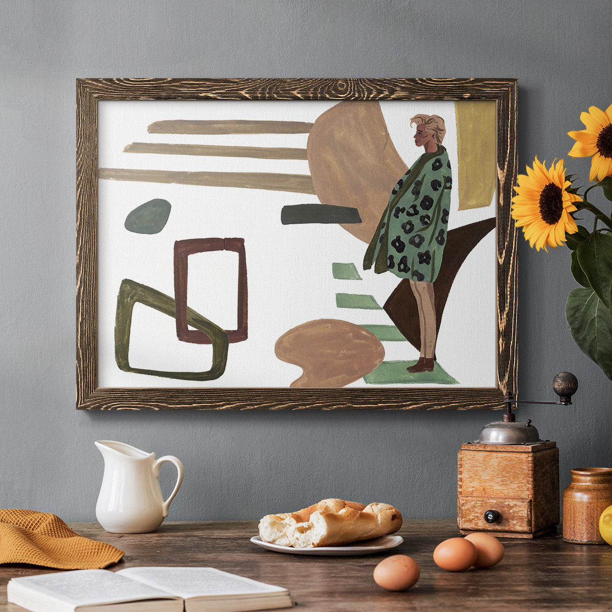 Winston Porter Vintage Vibes V - Single Picture Frame Print on Canvas ...