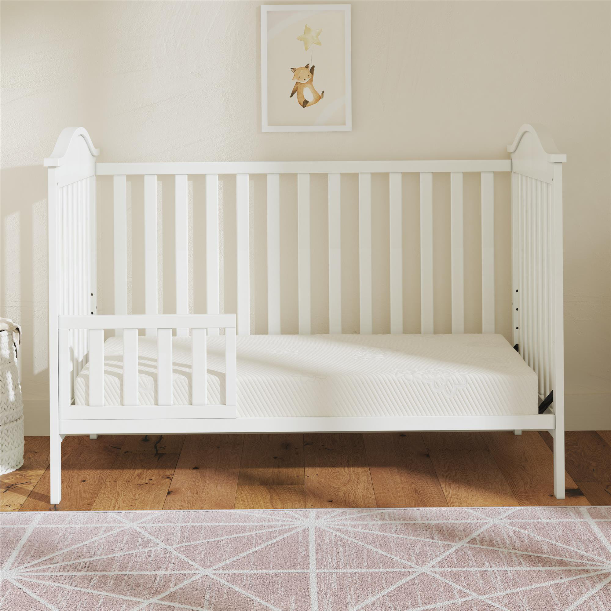 Little Seeds Moonlight Twinkle Standard Firm Baby Crib & Toddler Bed ...