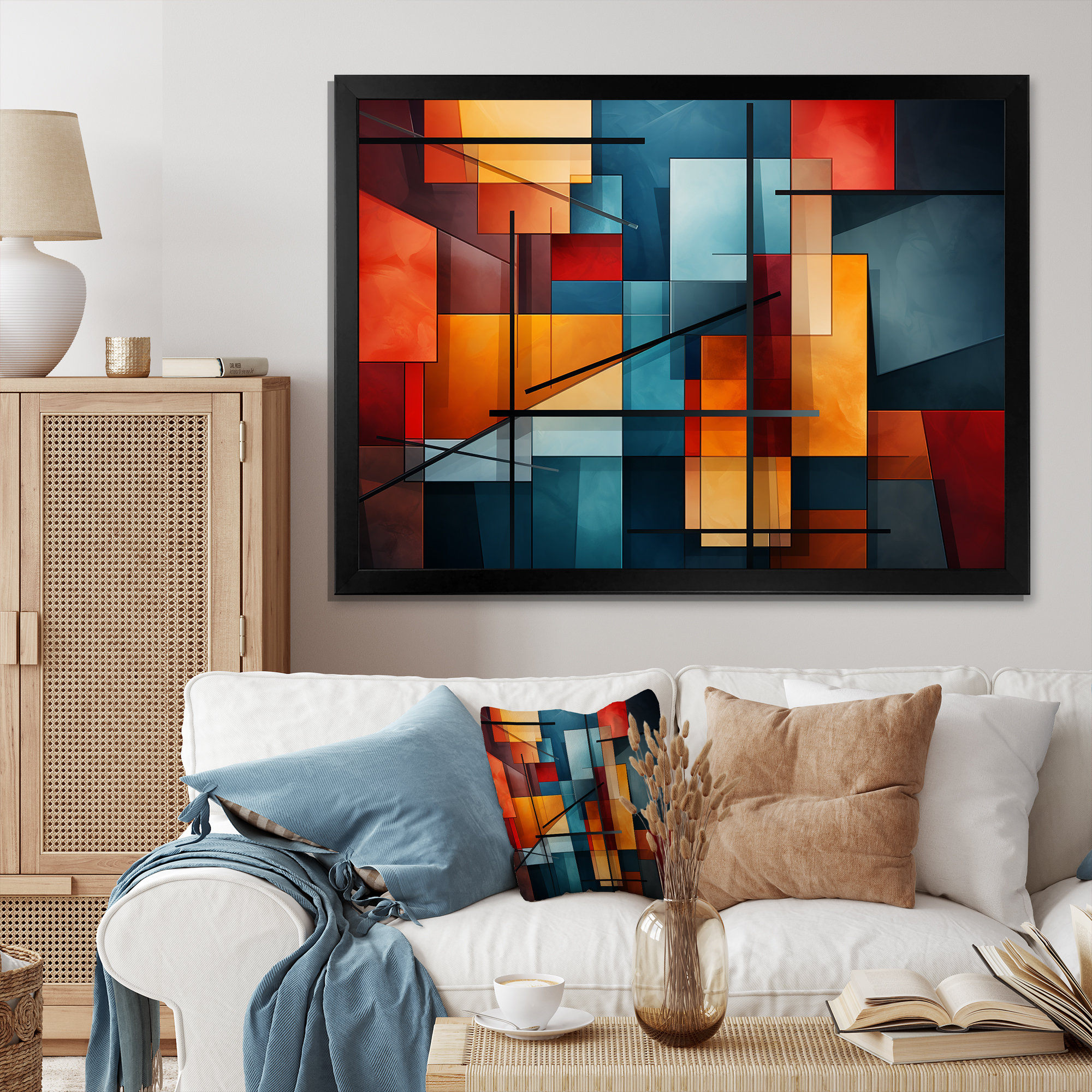 Wrought Studio™ Cubism Vivid Collage - Print | Wayfair