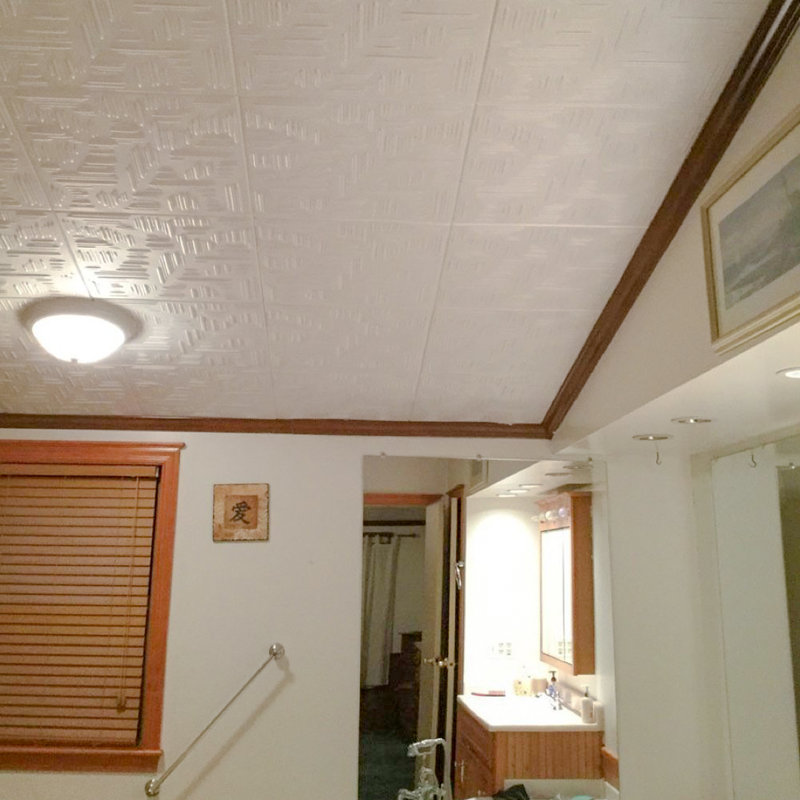 A La Maison Ceilings Country Wheat 1.6 ft. x 1.6 ft. Polystyrene Glue ...