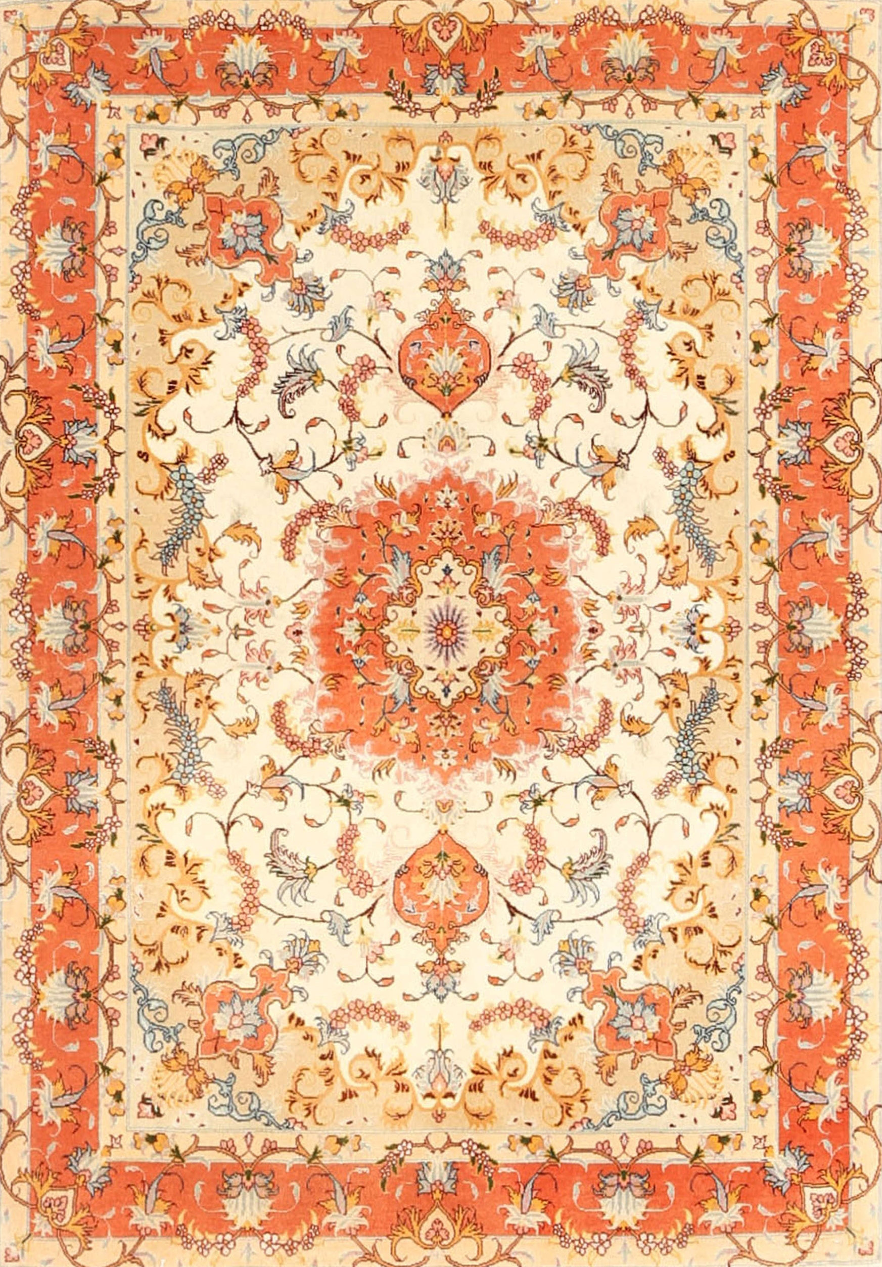 Hokku Designs Kampen Hand-Tufted Wool Orange Area Rug | Wayfair