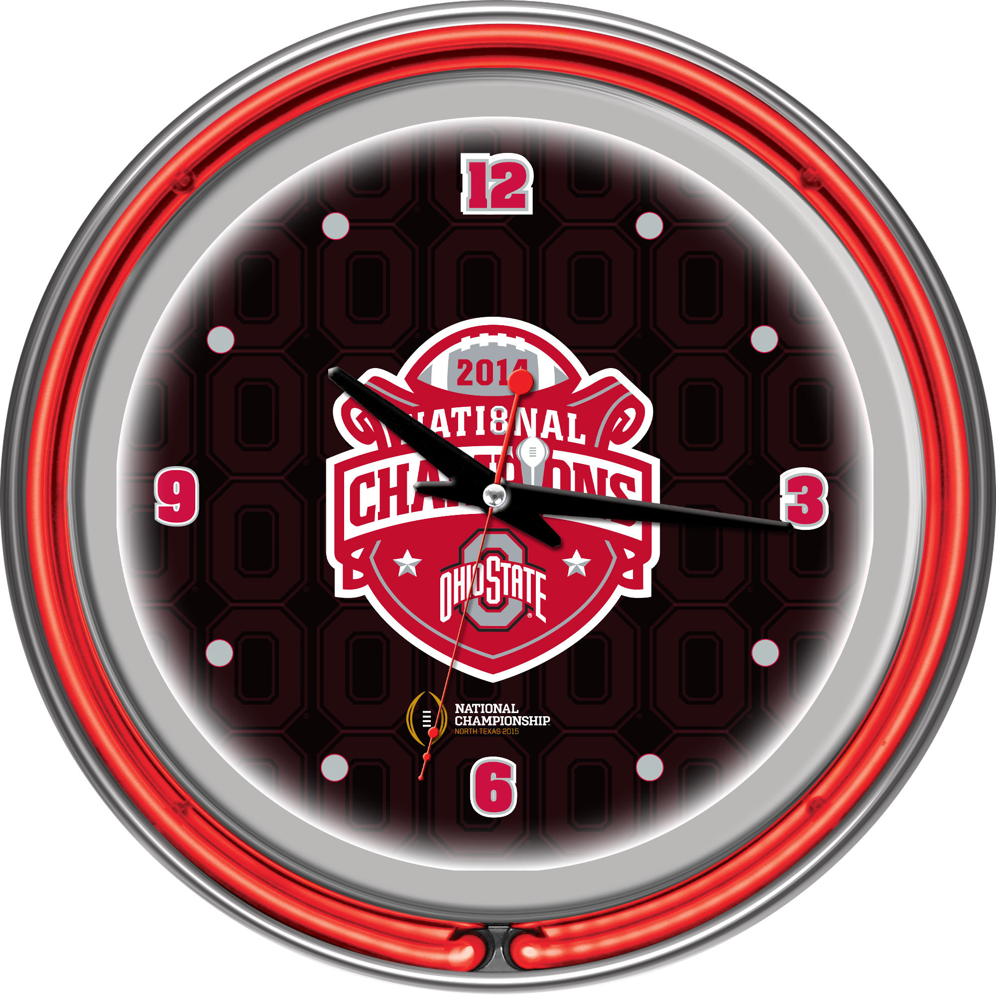 Trademark Global OSU National Champions 14.5" Neon Wall Clock & Reviews ...