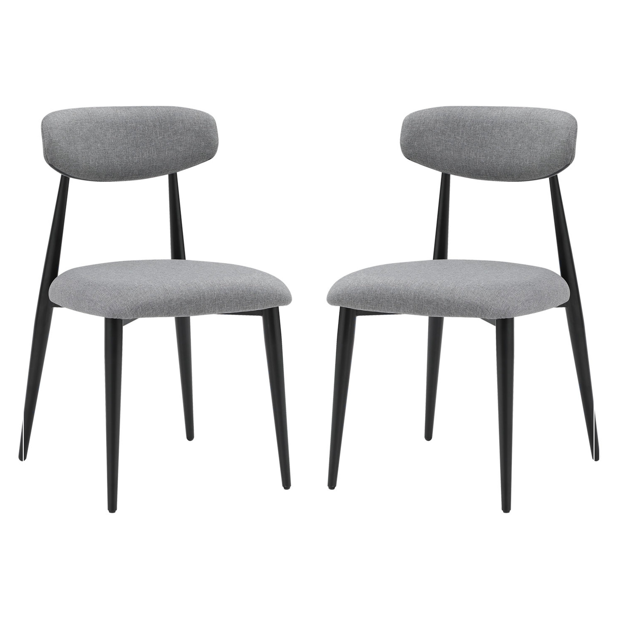 Corrigan Studio® Dining Chairs Curved Backrest Round Upholstered and ...