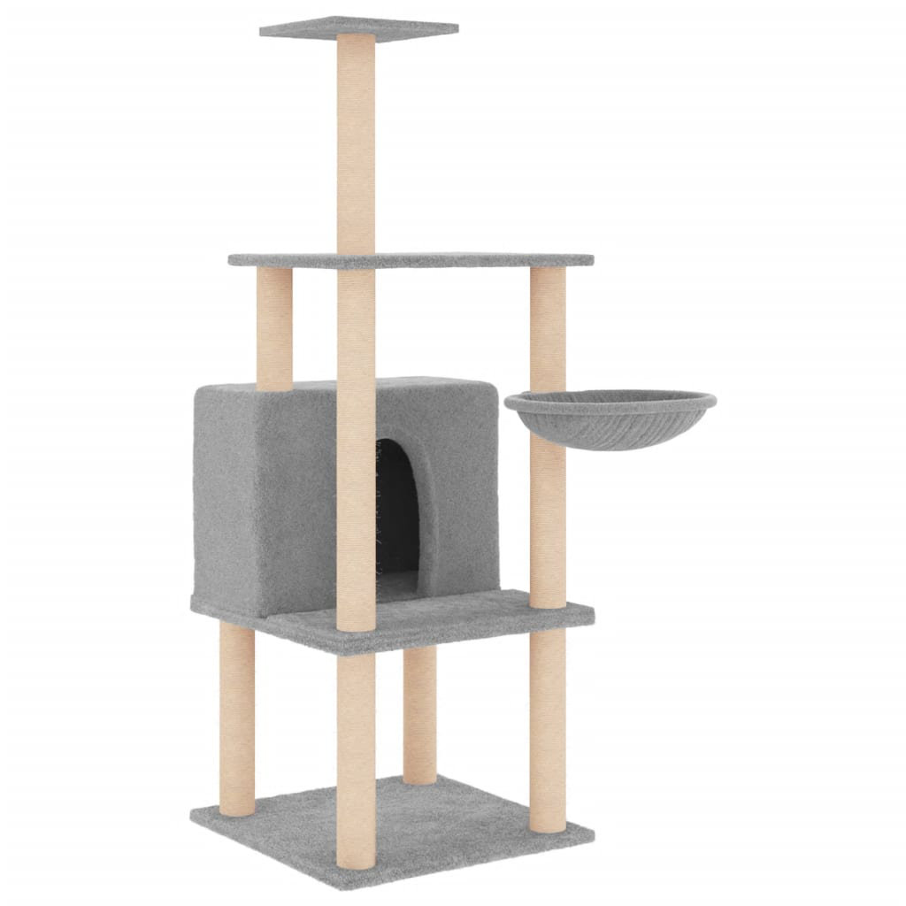 George Oliver Cat Tree Engineered Wood, Plush, Sisal Tall Cat Trees ...