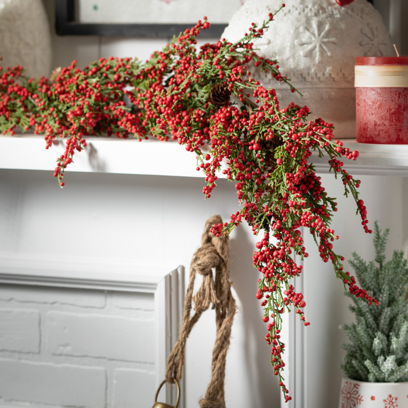 The Twillery Co.® 5' Cedar Berry Garland & Reviews | Wayfair