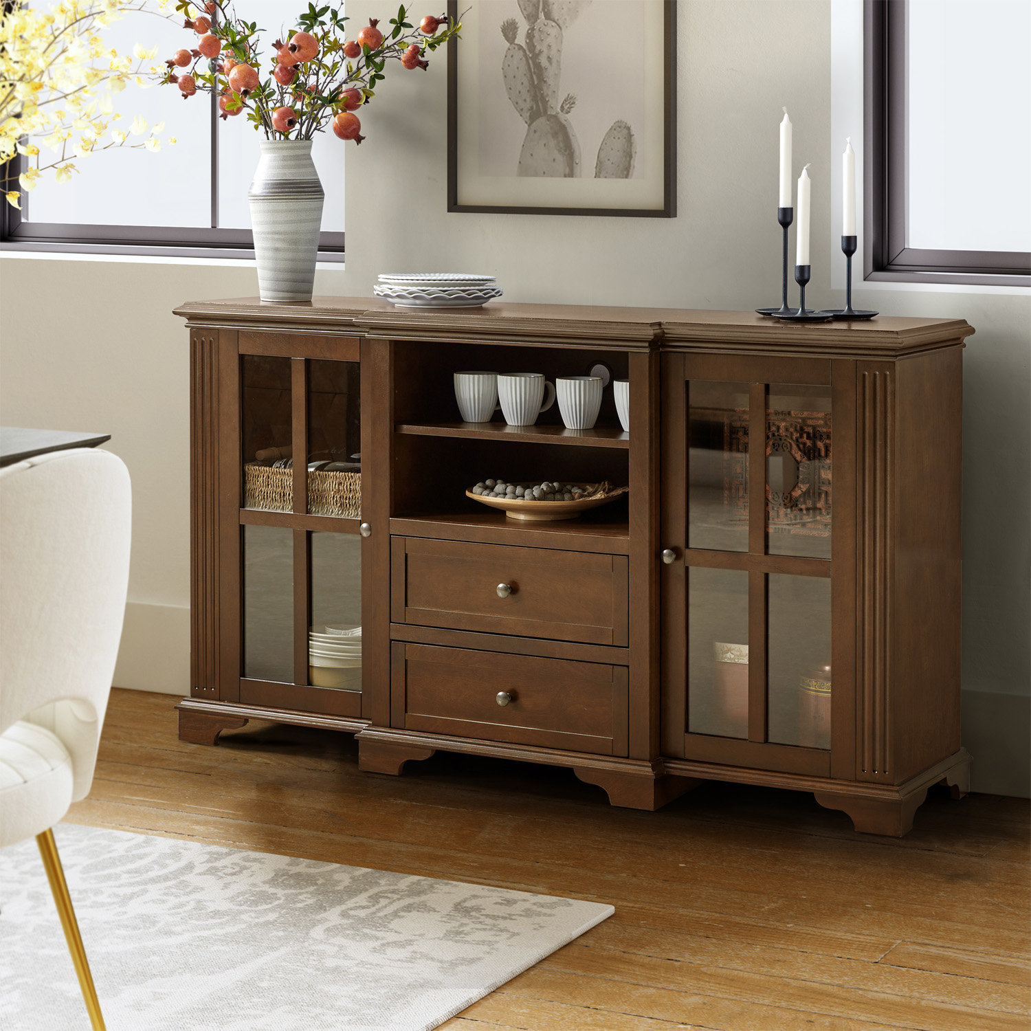 Lark Manor™ Aillie TV Stand for TVs up to 65"W with 2 Drawers and Cable ...