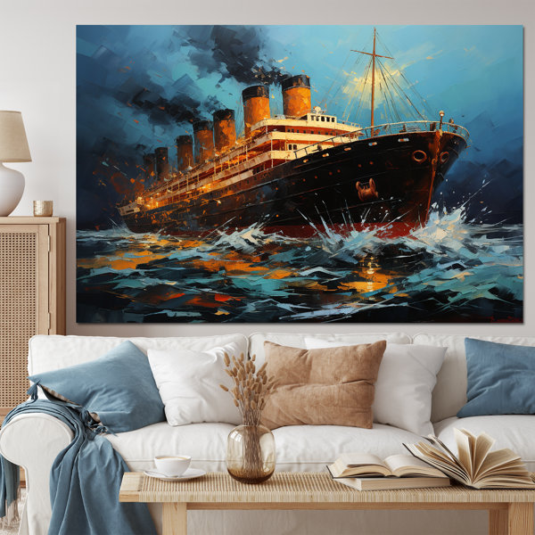Breakwater Bay Boat Titanic Collage Interwoven II - Transportation Wall ...