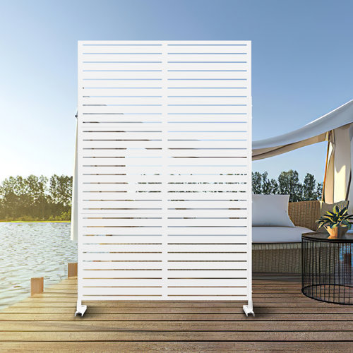 MAYEERTY 6 ft. H x 4 ft. W Metal Privacy Screen & Reviews | Wayfair