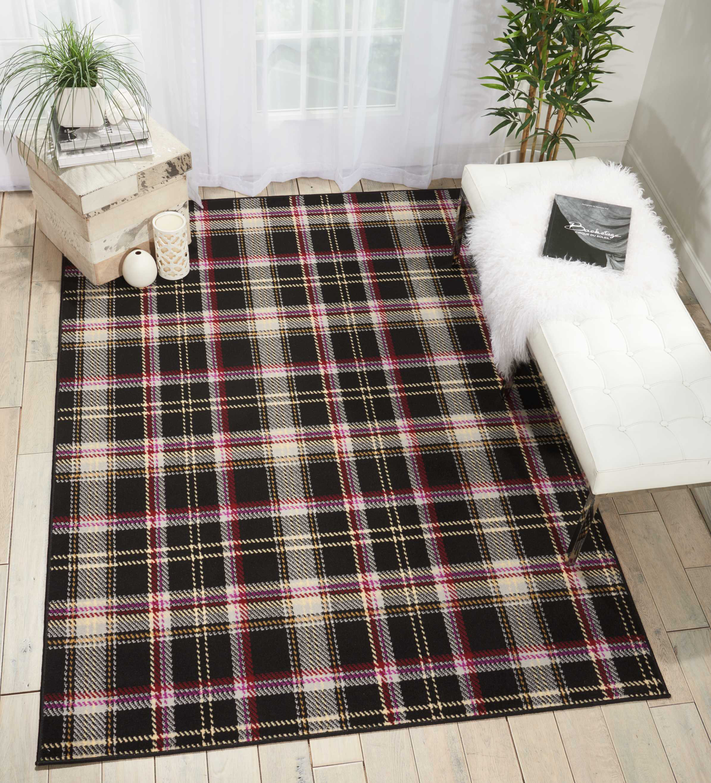 Union Rustic Bo Rustic Farmhouse Black Area Rug | Wayfair