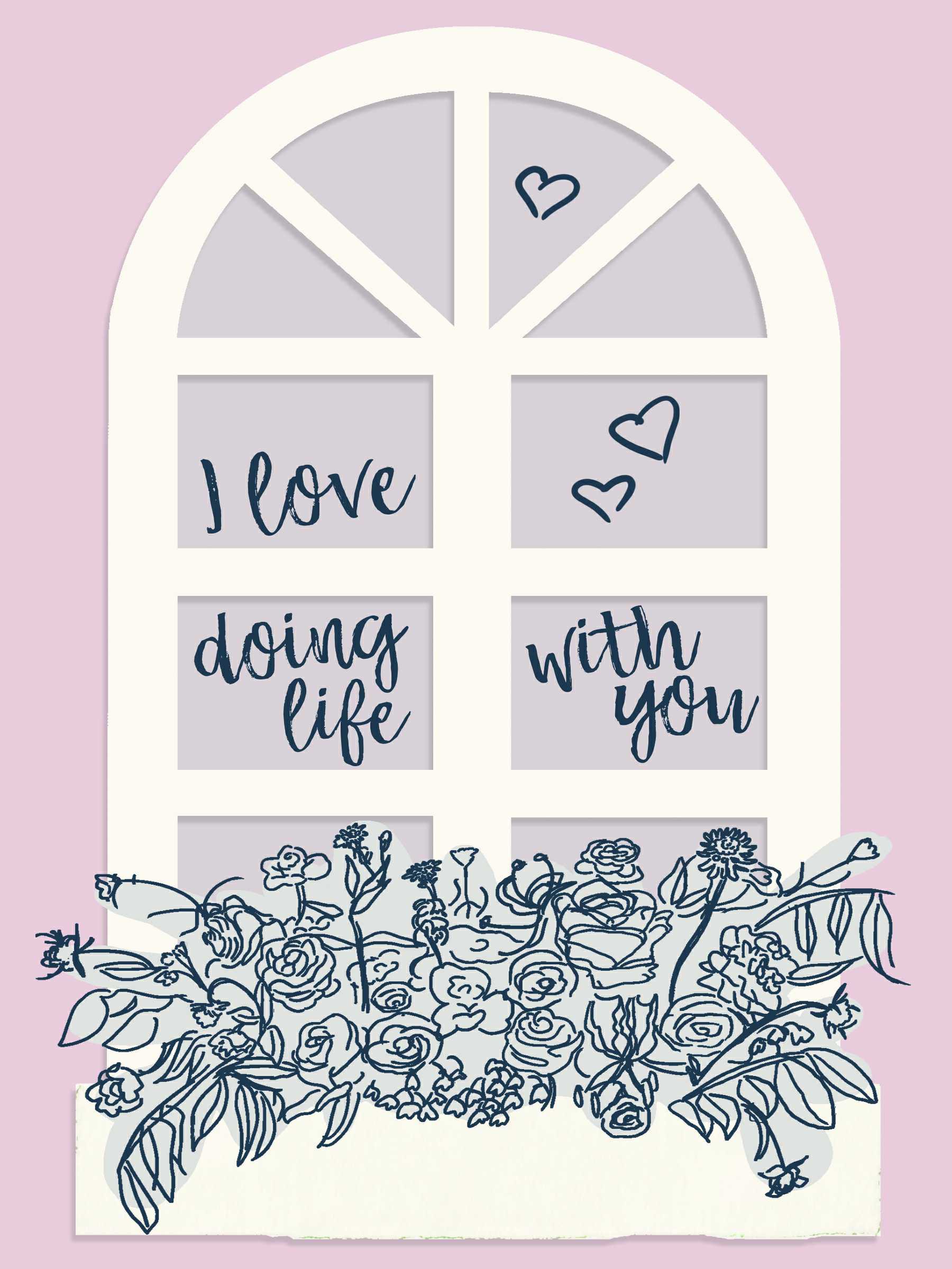 Wildon Home® Shaped Plaque I Love Doing Life with You - Wrapped Canvas ...