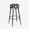 Design Art Royal Purple And Gold Regal Opulence - Floral Bar Stools Set ...