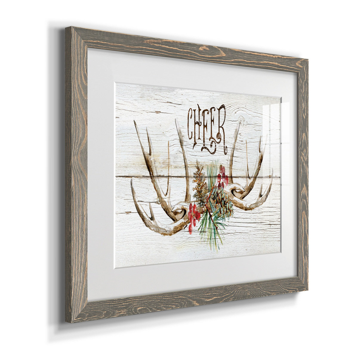 The Holiday Aisle® Rustic Cheer-Premium Framed Print - Ready To Hang ...
