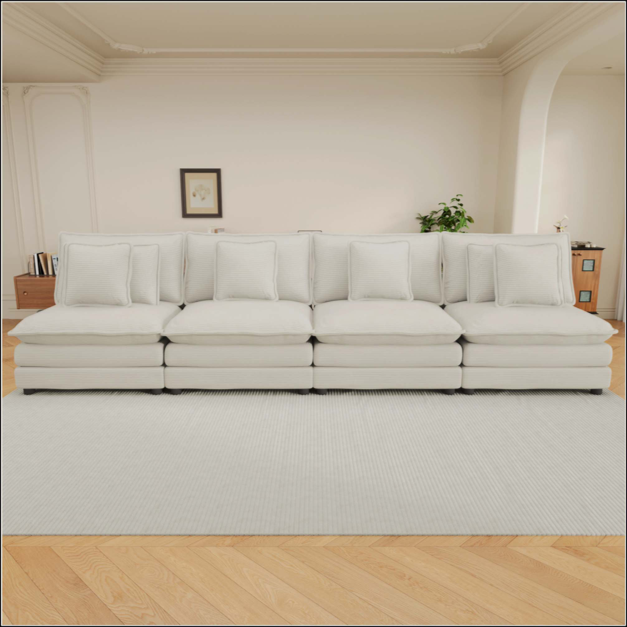 Wrought Studio Modern Sofa Modular Sofa Couch Upholstered Corduroy Sofa ...